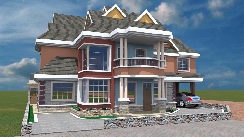 4Bedroom Maisonette House Plans in Kenya with attic